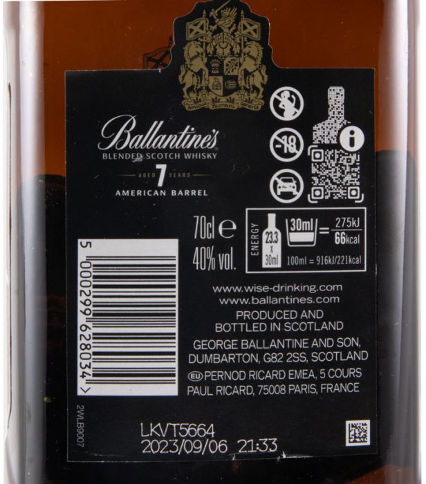 Ballantine's American Barrel 7 years