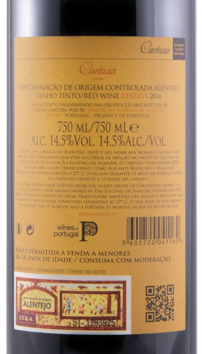 2016 Cartuxa Reserva tinto