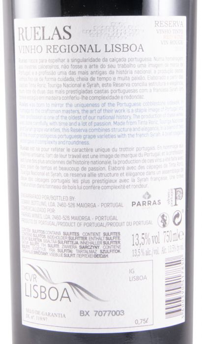 2019 Ruelas Reserva tinto