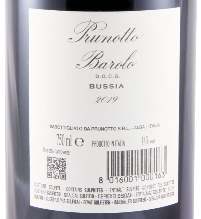 2019 Prunotto Bussia Barolo tinto