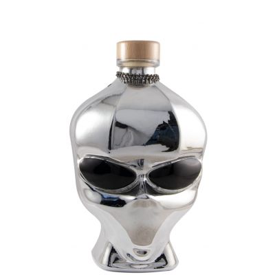 Vodka Outerspace Alien Head Chrome Edition