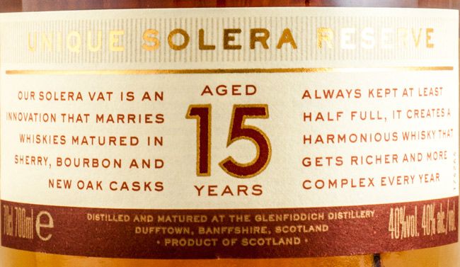 Glenfiddich 15 anos The Solera Vat