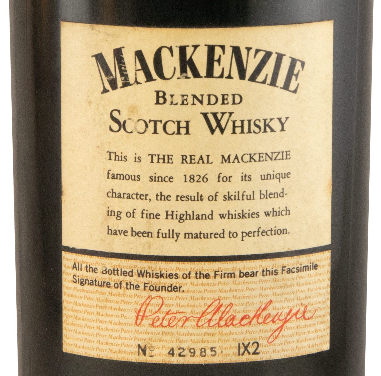 Mackenzie Blended Scotch (old label) 75cl
