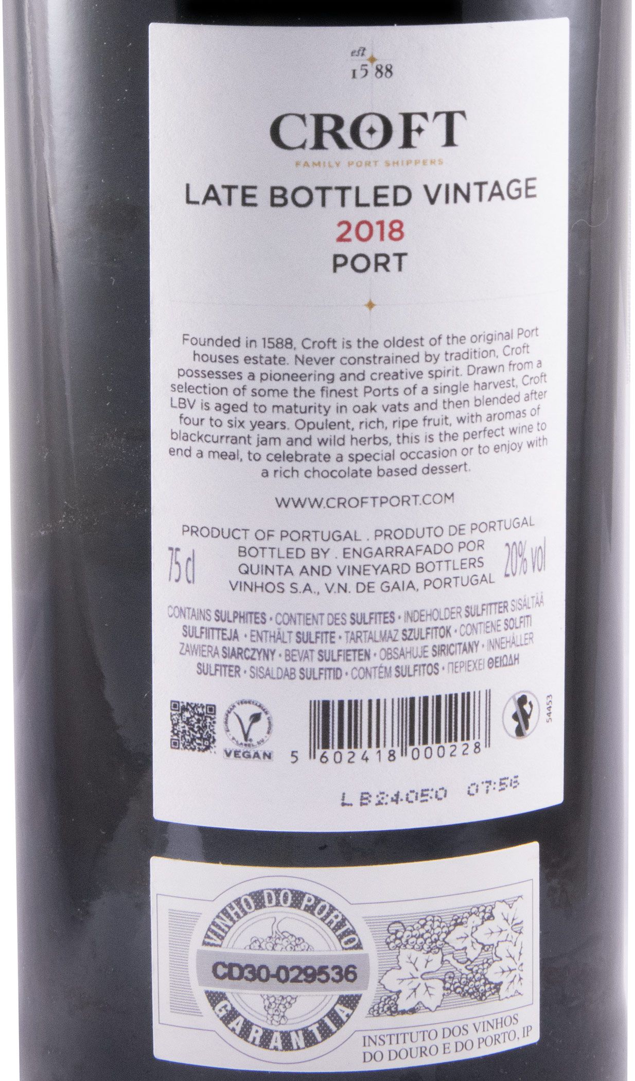 2018 Croft LBV Porto