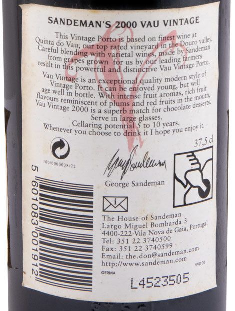 2000 Sandeman Vau Vintage Porto