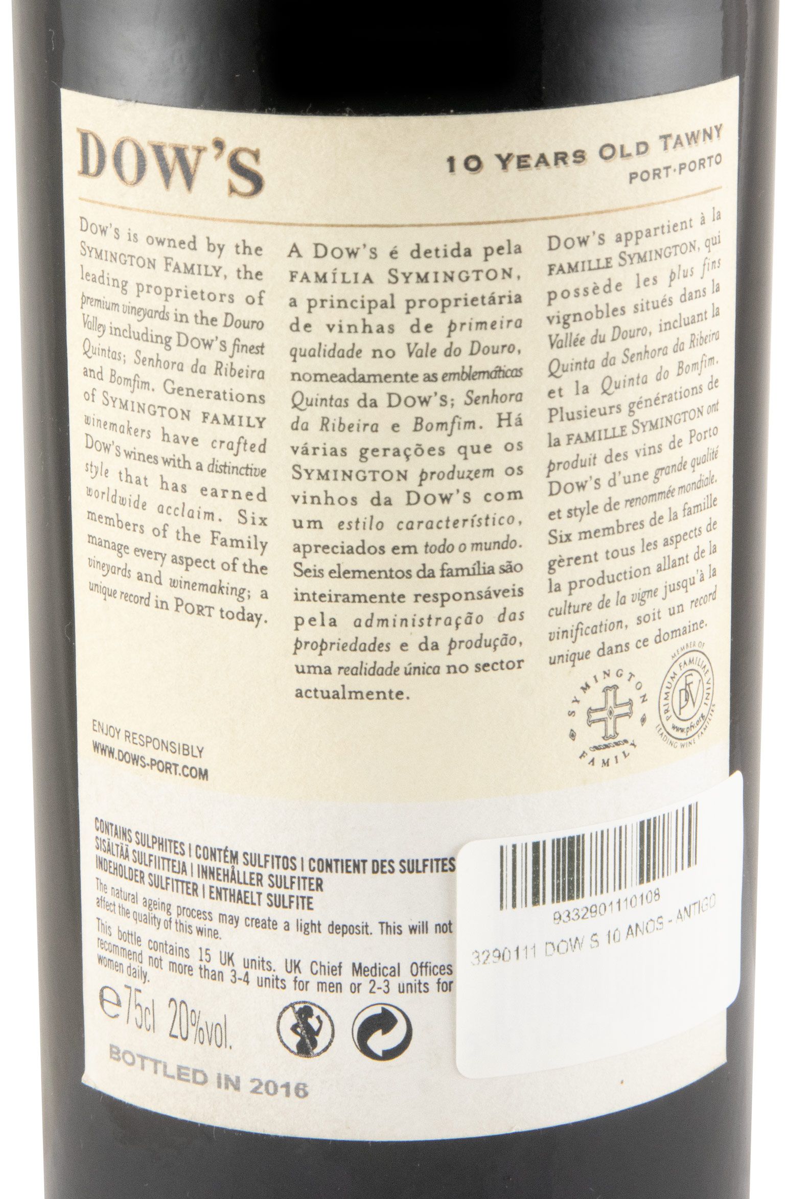 Dow's 10 years Port (old label)