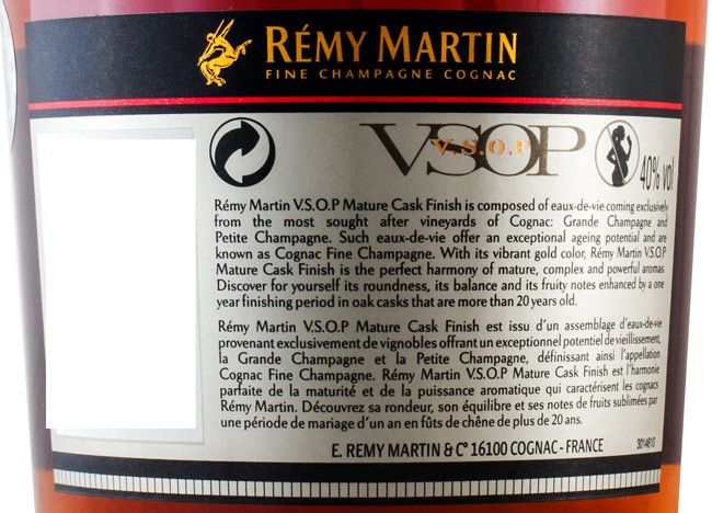 Remy Martin VSOP Mature Cask c/ copos