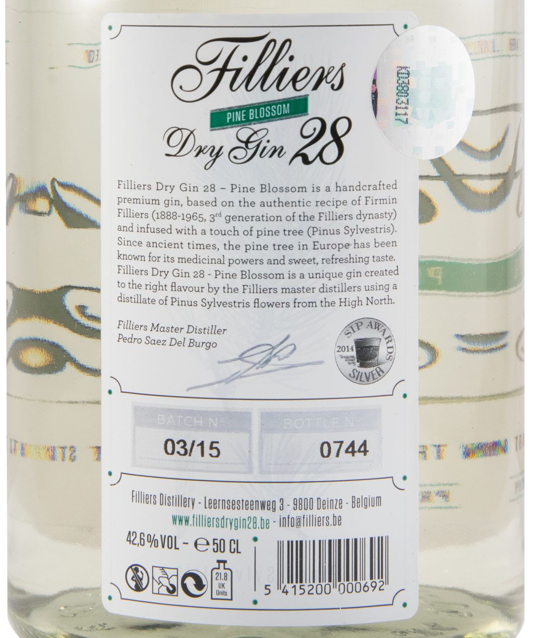 Gin Filliers 28 Pine Blossom 50cl