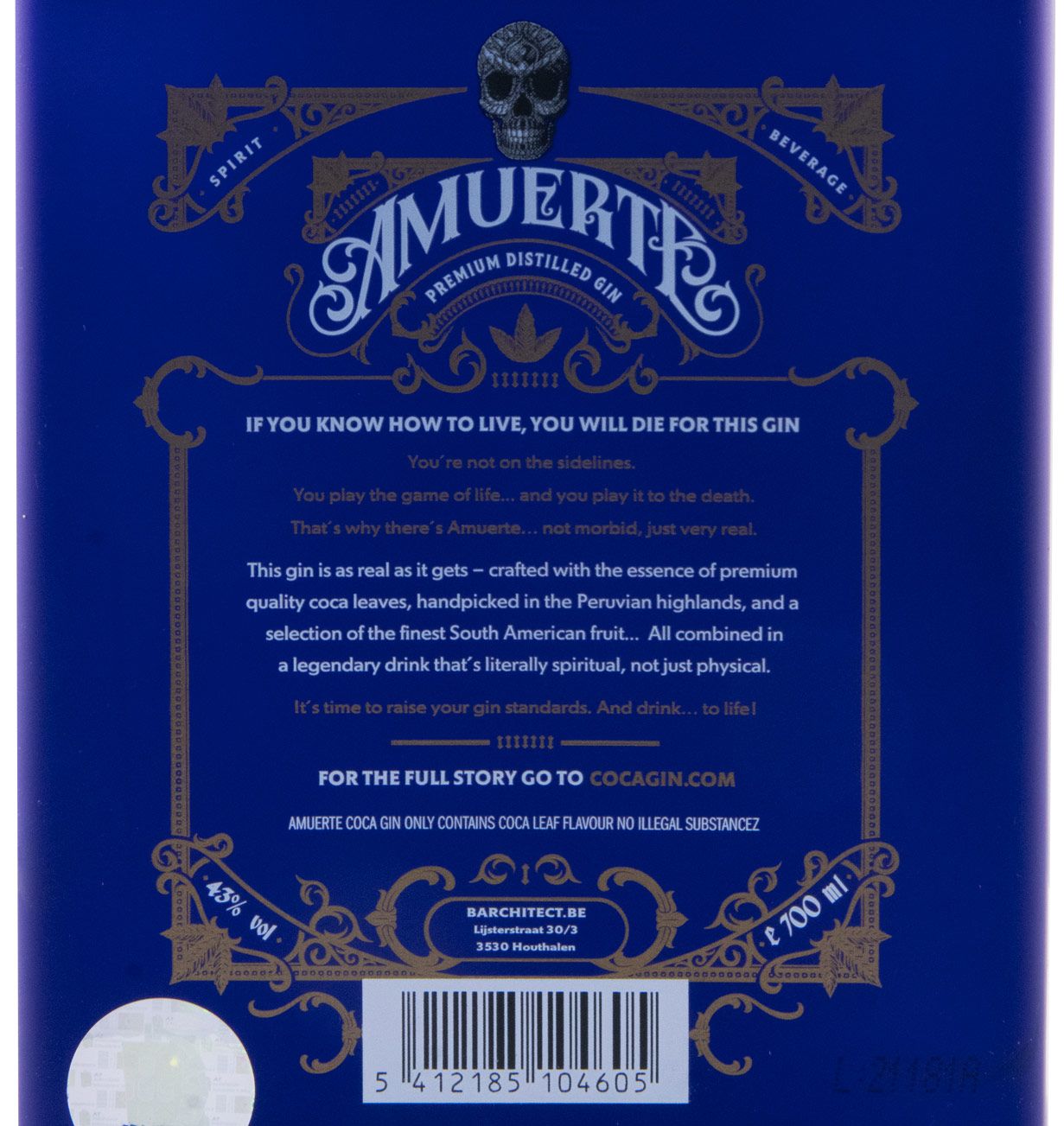 Gin Coca Leaf Amuerte Blue Edition