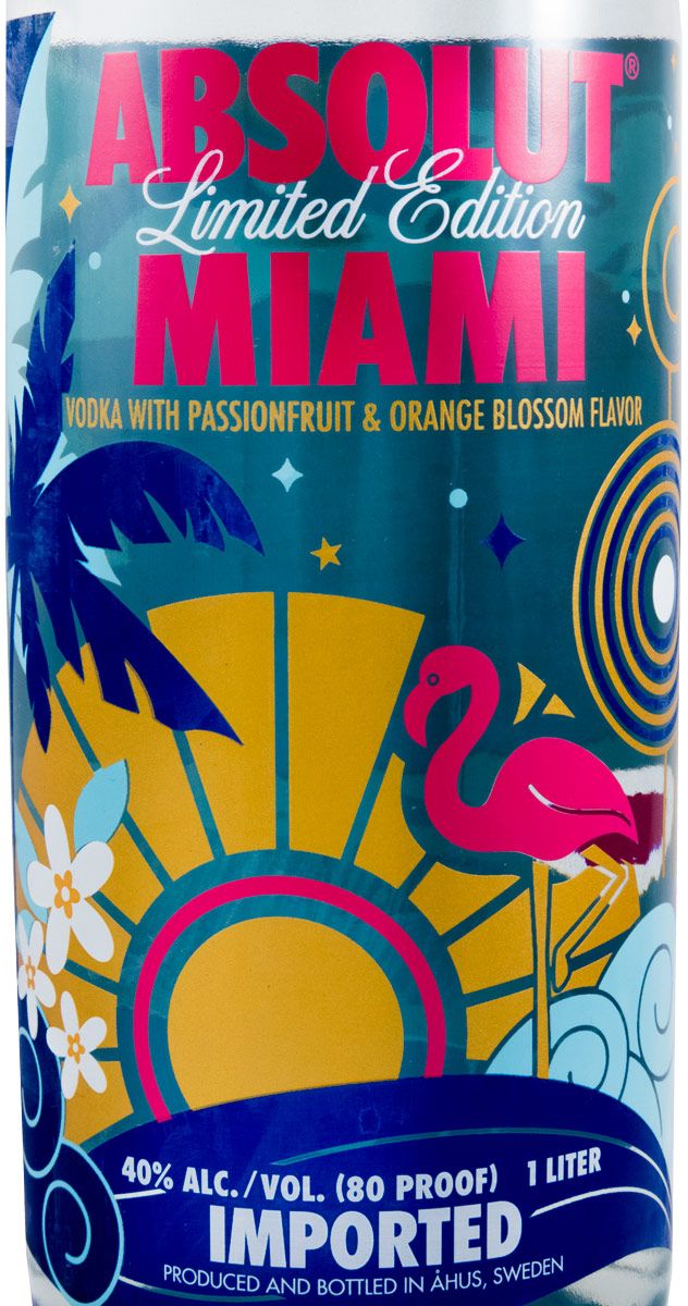 Vodka Absolut Miami Limited Editon 1L