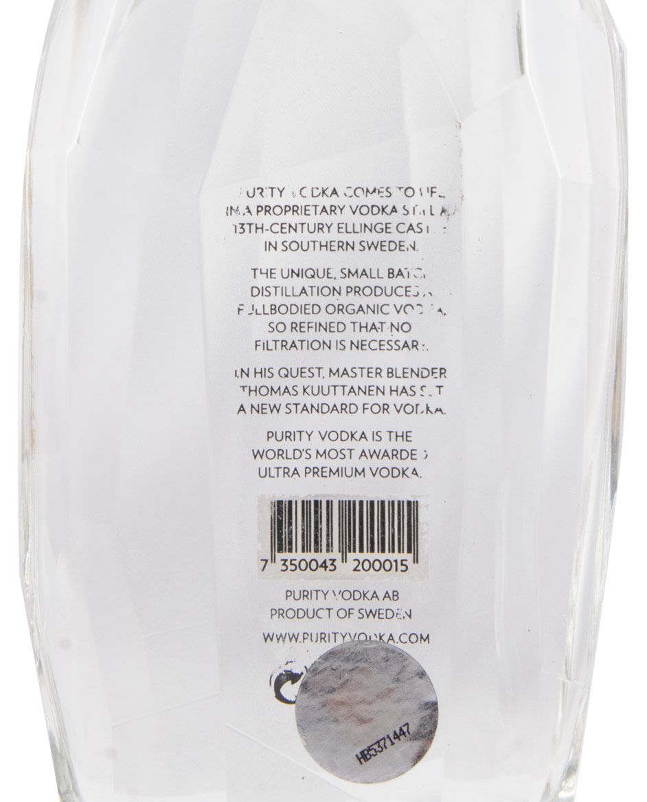 Vodka Purity biológico