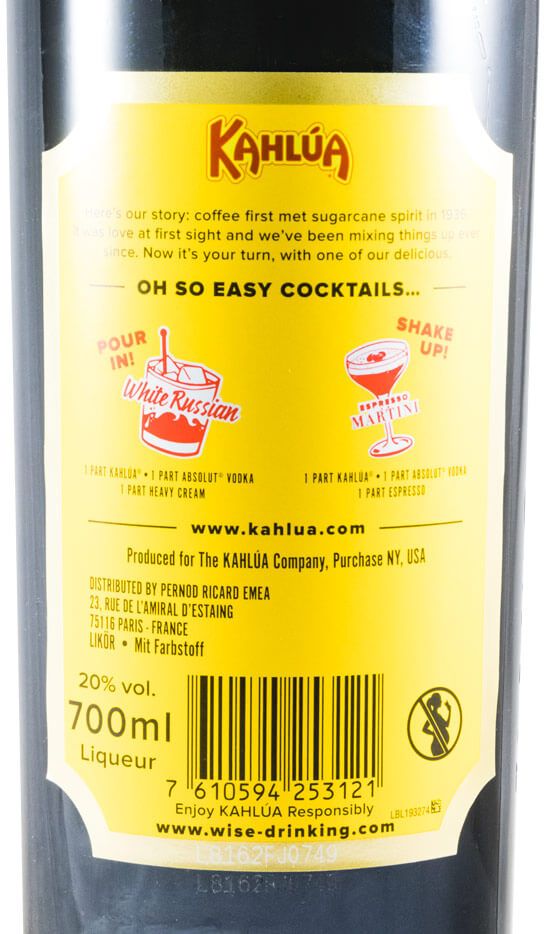 Licor de Café Kahlua 70cl