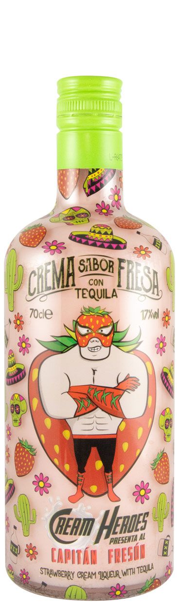 Licor de Tequila Cream Heroes Morango