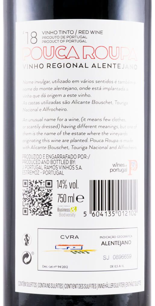 2018 João Portugal Ramos Pouca Roupa tinto