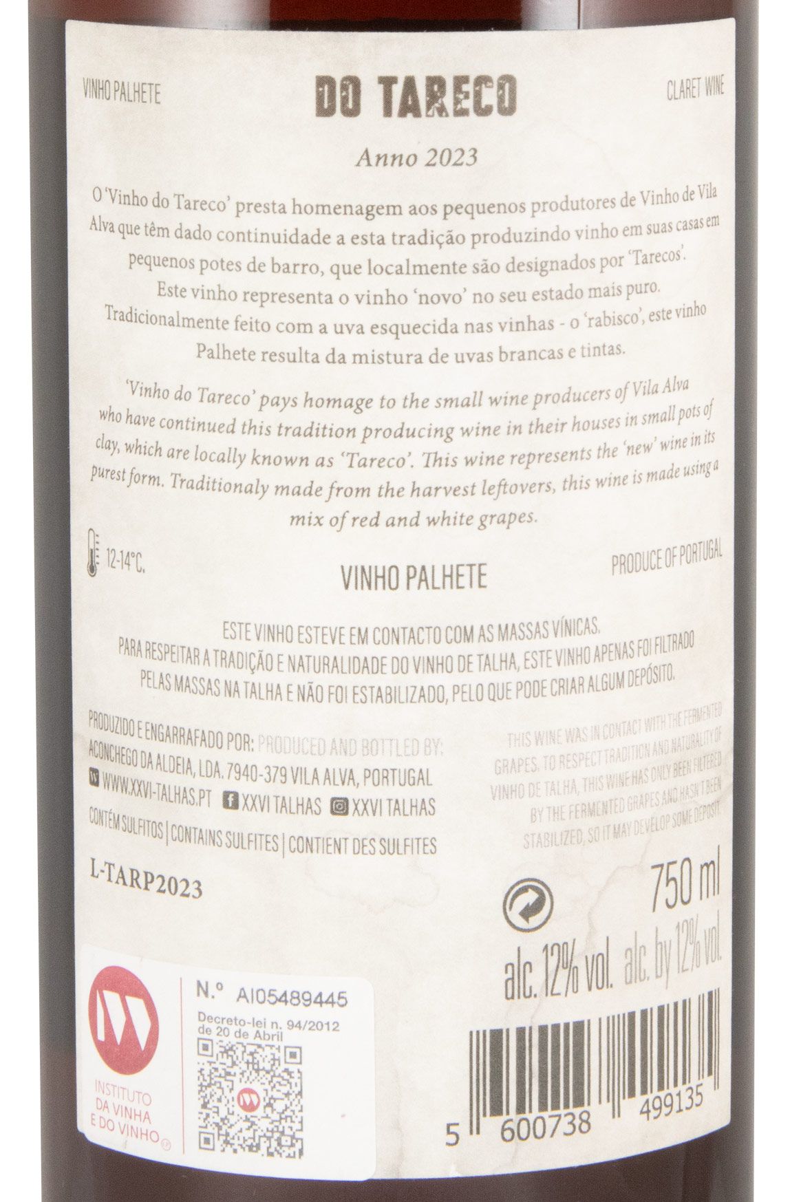 2023 Palhete XXVI Talhas Tareco