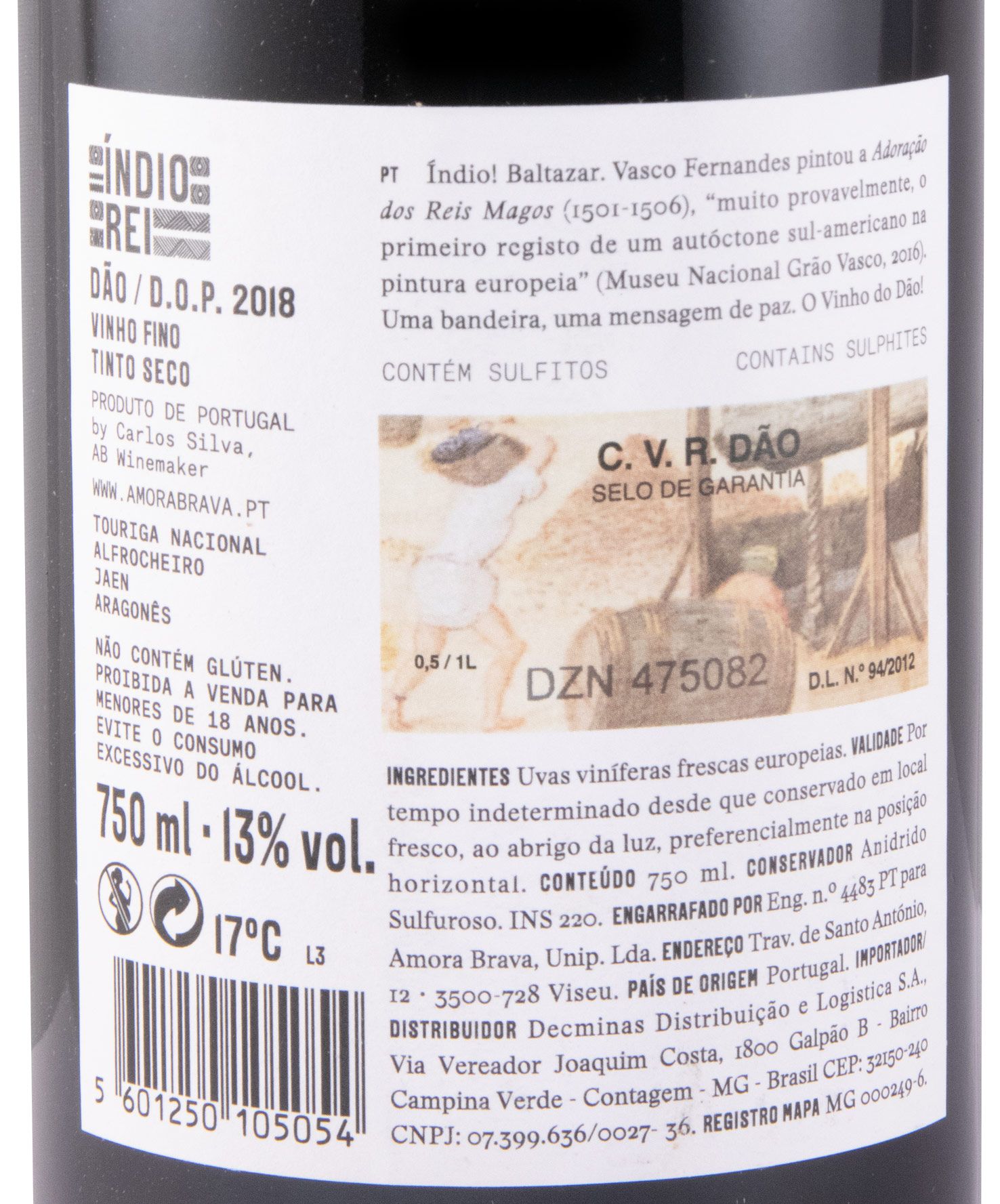 2018 Índio Rei Black Label tinto