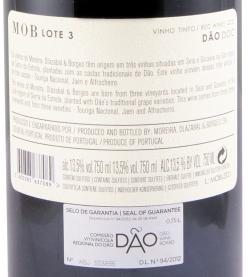 2021 Moreira, Olazabal & Borges MOB Lote 3 tinto
