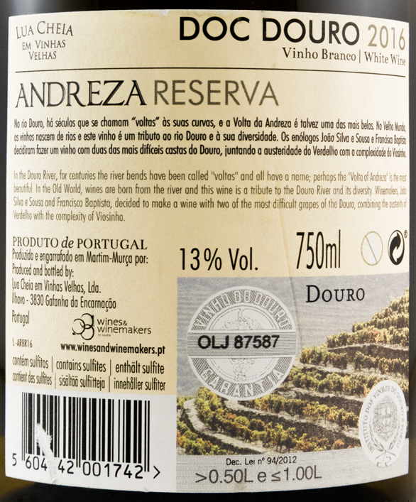 2016 Andreza Reserva branco