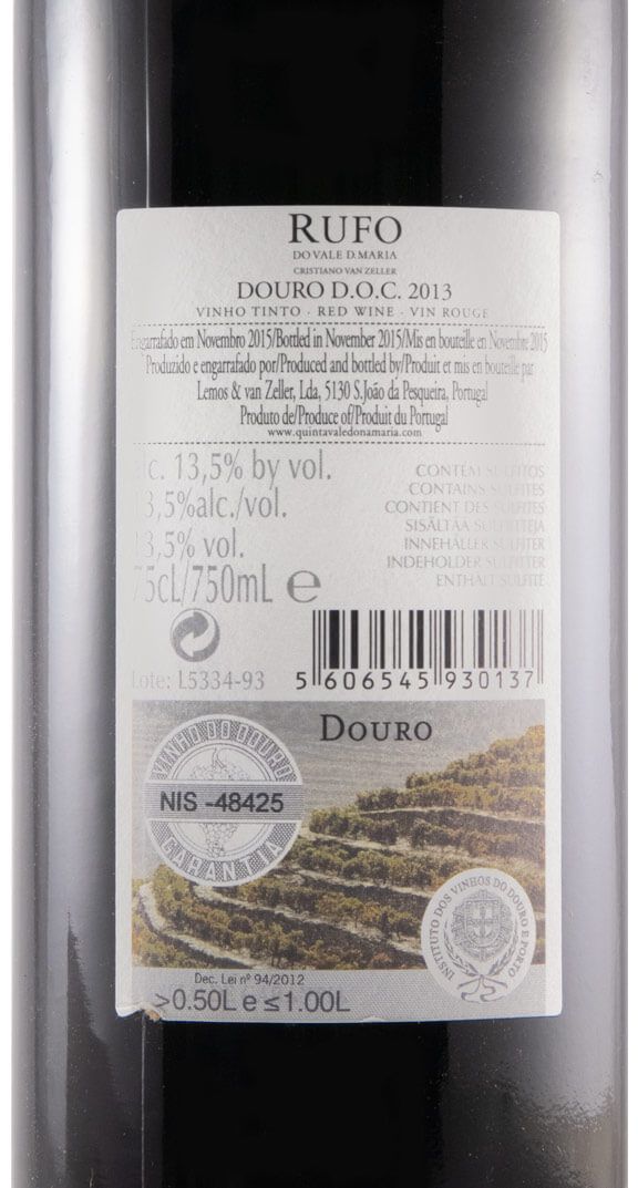 2013 Quinta Vale D. Maria Rufo red