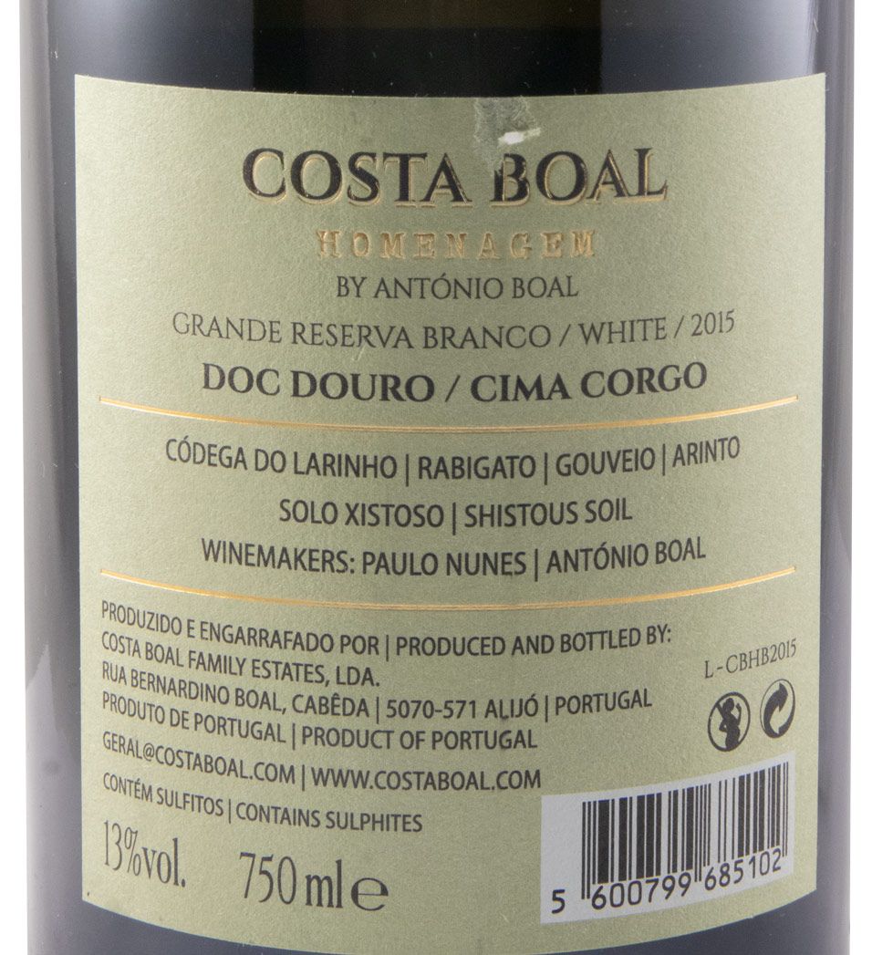 2015 Costa Boal Homenagem Grande Reserva branco