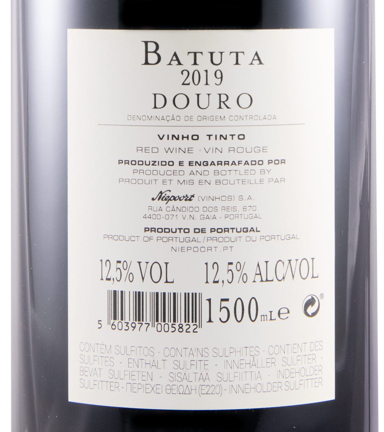 2019 Niepoort Batuta tinto 1,5L