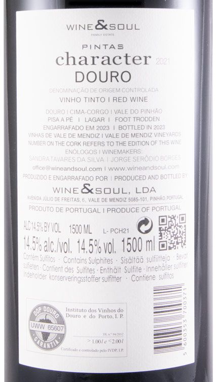 2021 Pintas Character tinto 1,5L