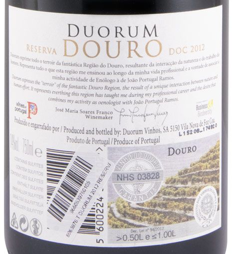 2012 Duorum Vinhas Velhas Reserva tinto