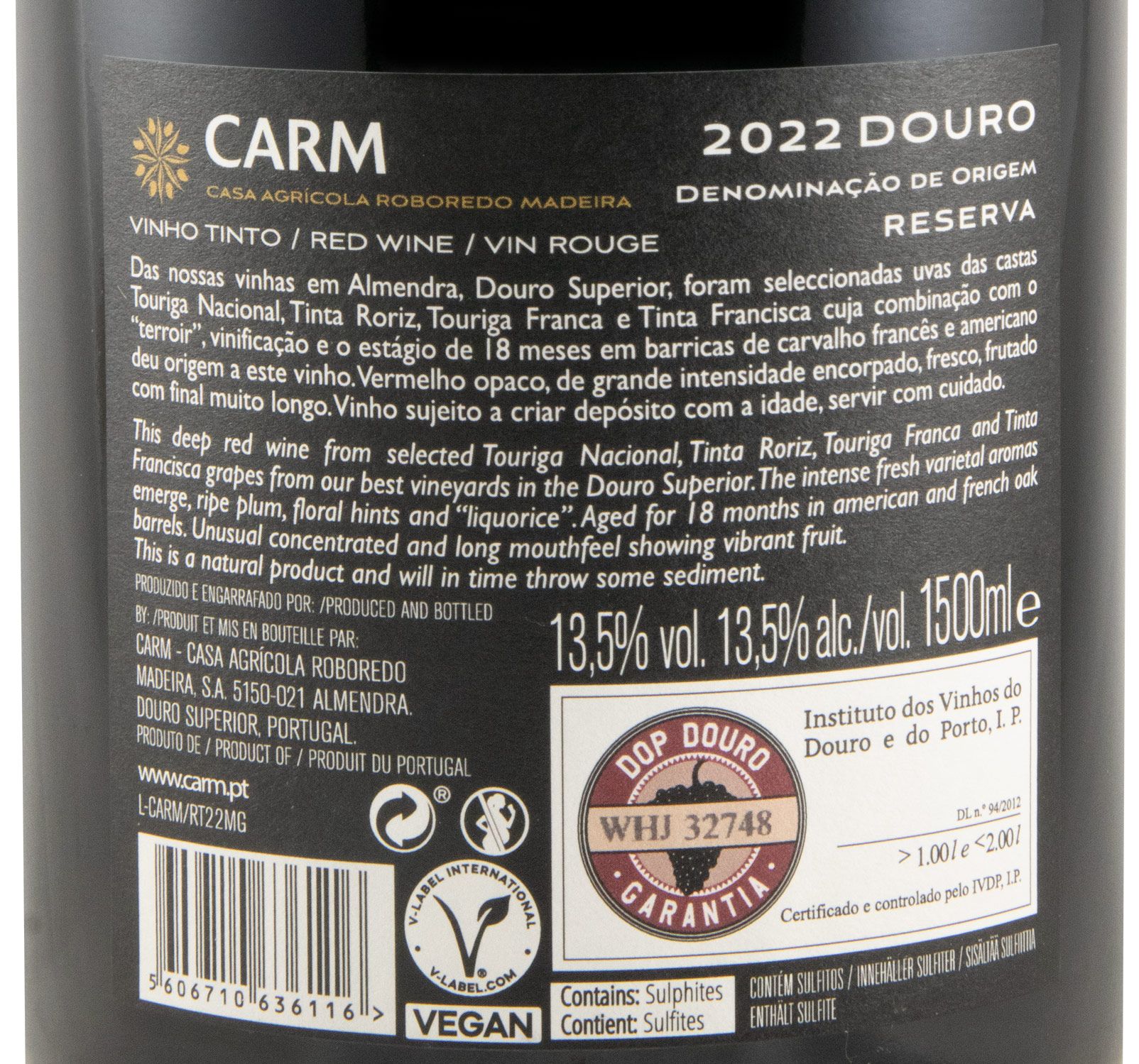 2022 CARM Reserva tinto 1,5L