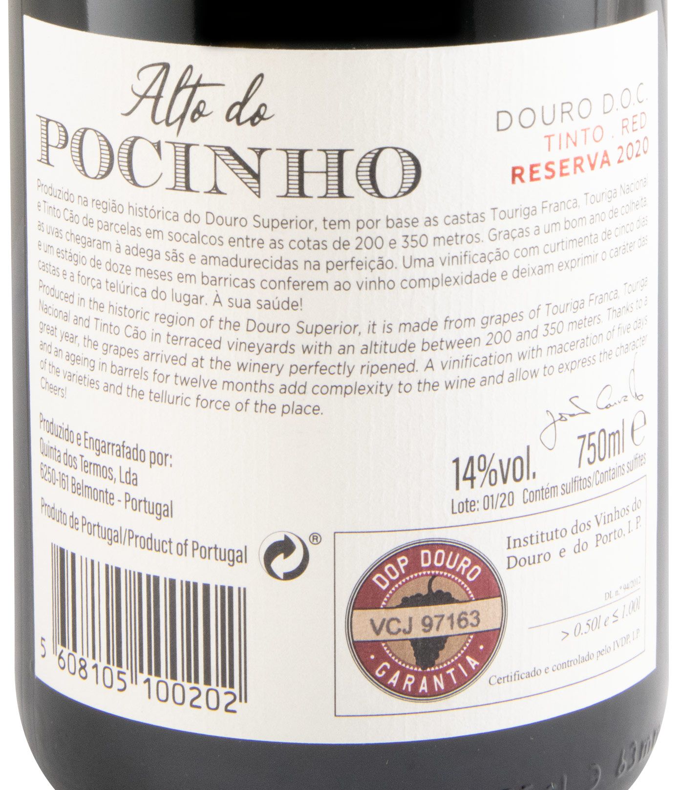2020 Alto do Pocinho Reserva tinto