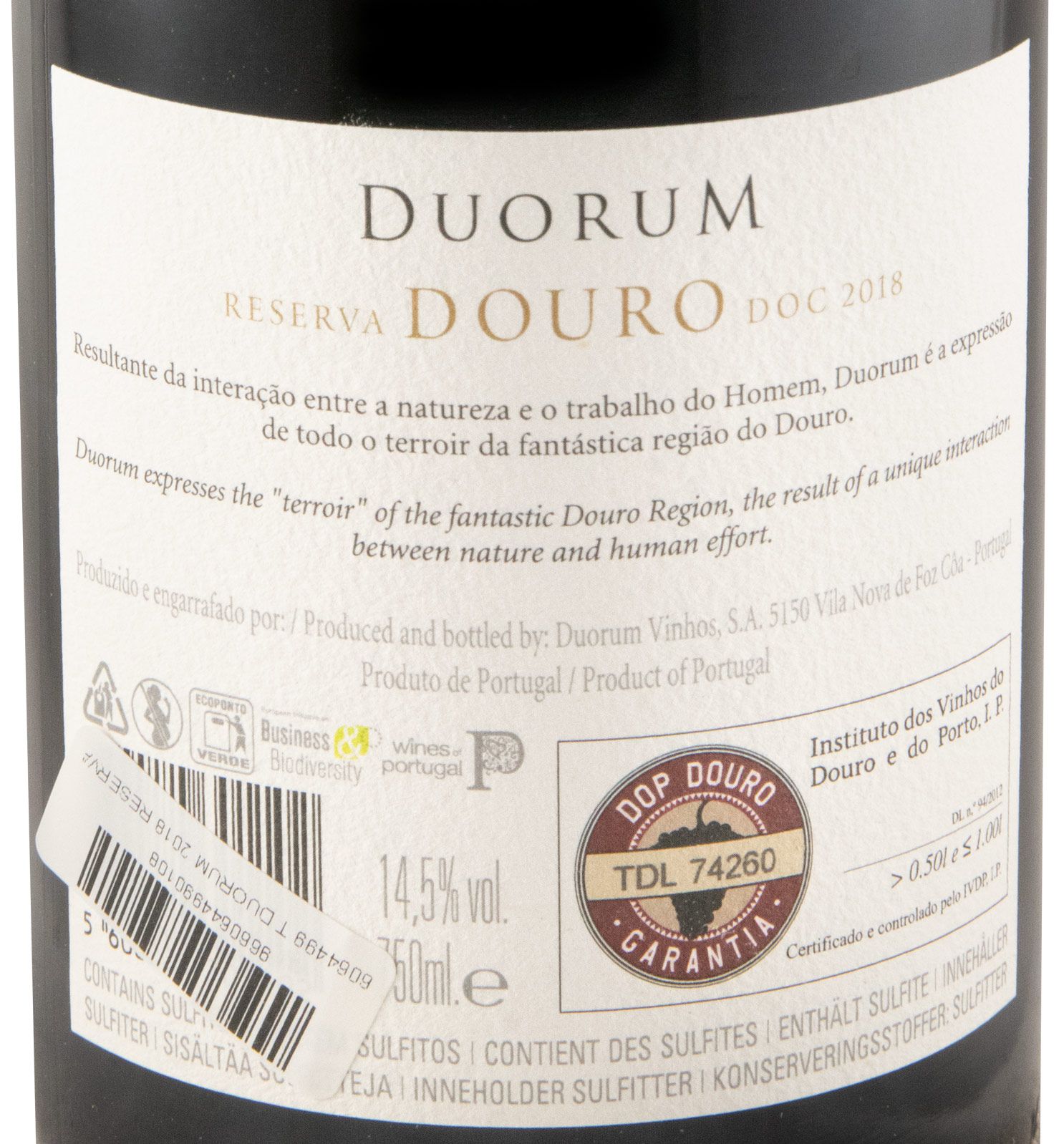 2018 Duorum Reserva Vinhas Velhas tinto
