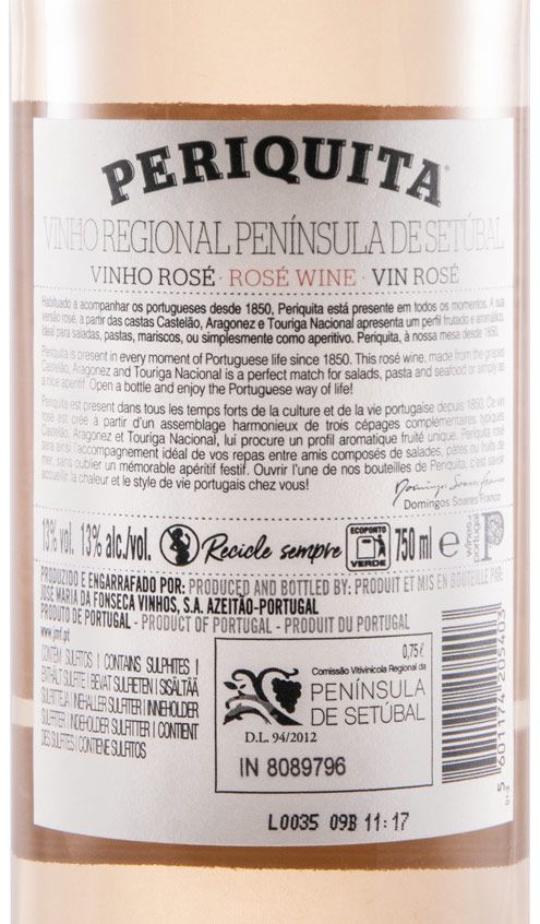 2019 José Maria da Fonseca Periquita rosé