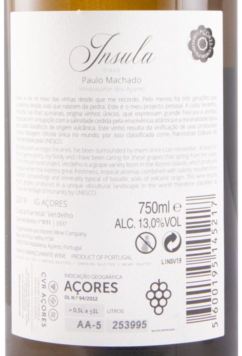 2019 Insula Verdelho branco