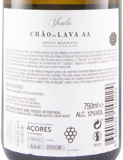 2022 Insula Chão de Lava AA branco