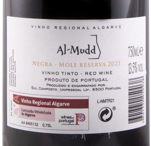 2021 Al-Mudd Negra-Mole Reserva tinto