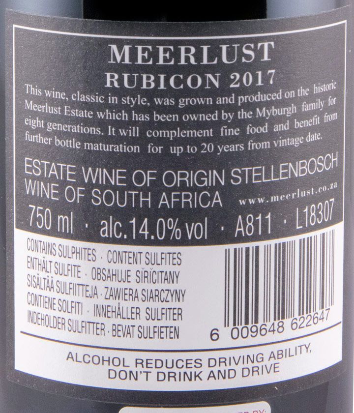 2017 Meerlust Rubicon tinto