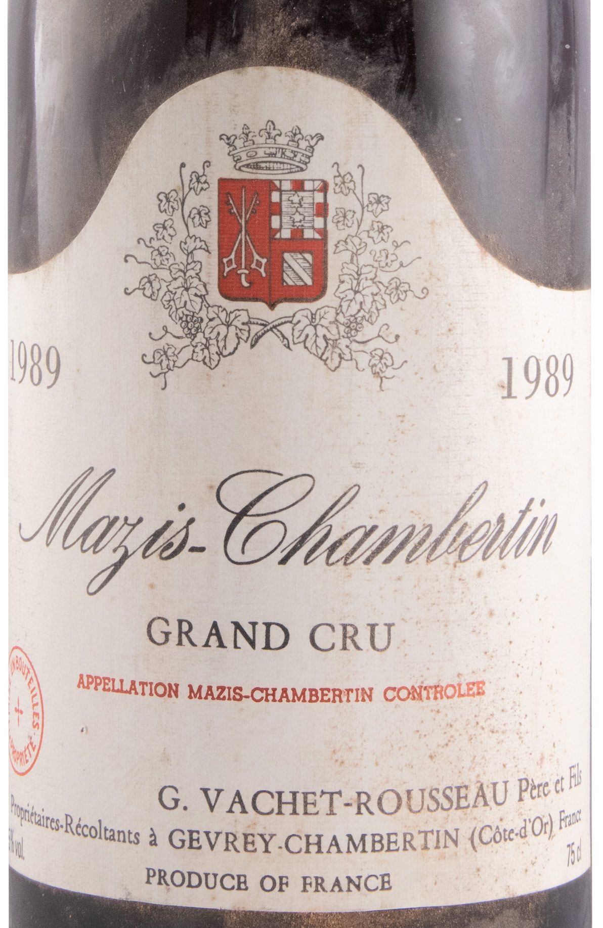 1989 Domaine Vachet-Rousseau Mazis-Chambertin Grand Cru tinto