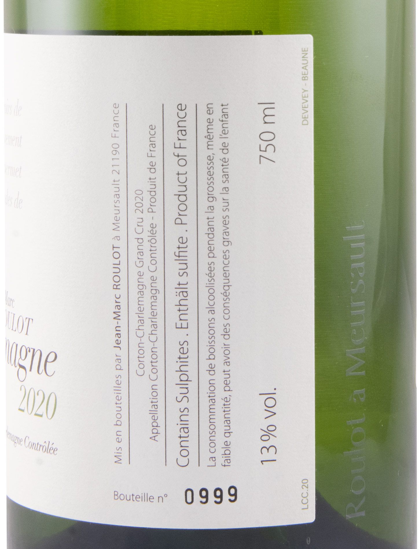 2020 Jean-Marc Roulot Corton-Charlemagne branco