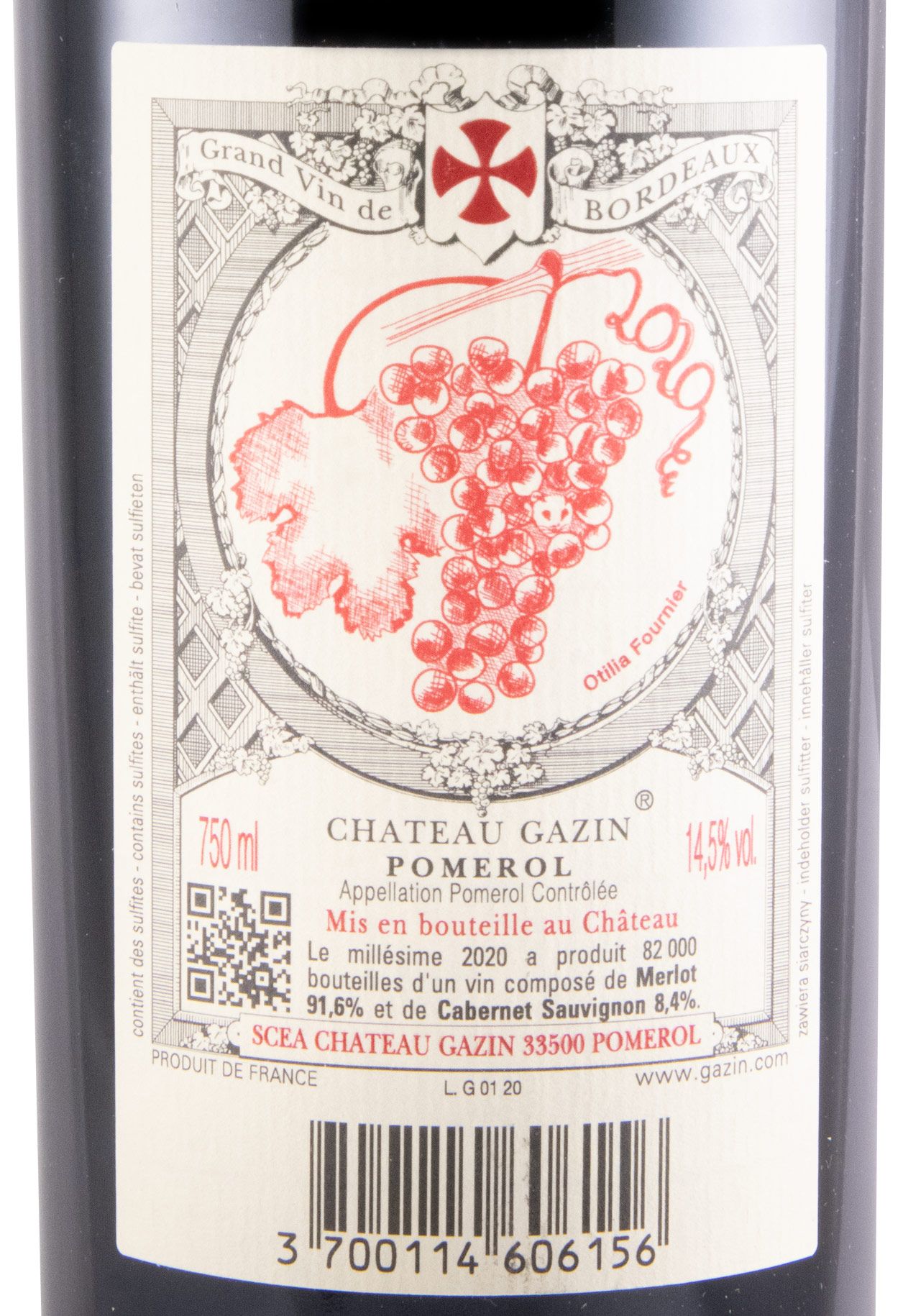 2020 Château Gazin Pomerol tinto