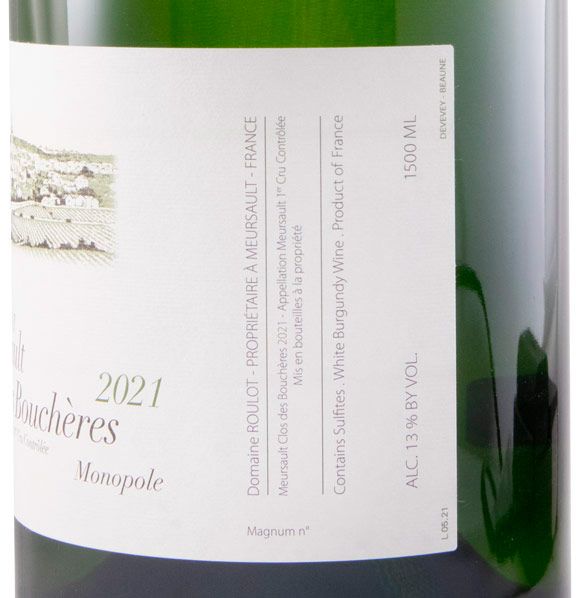 2021 Domaine Roulot Clos des Bouchères Meursault branco 1,5L