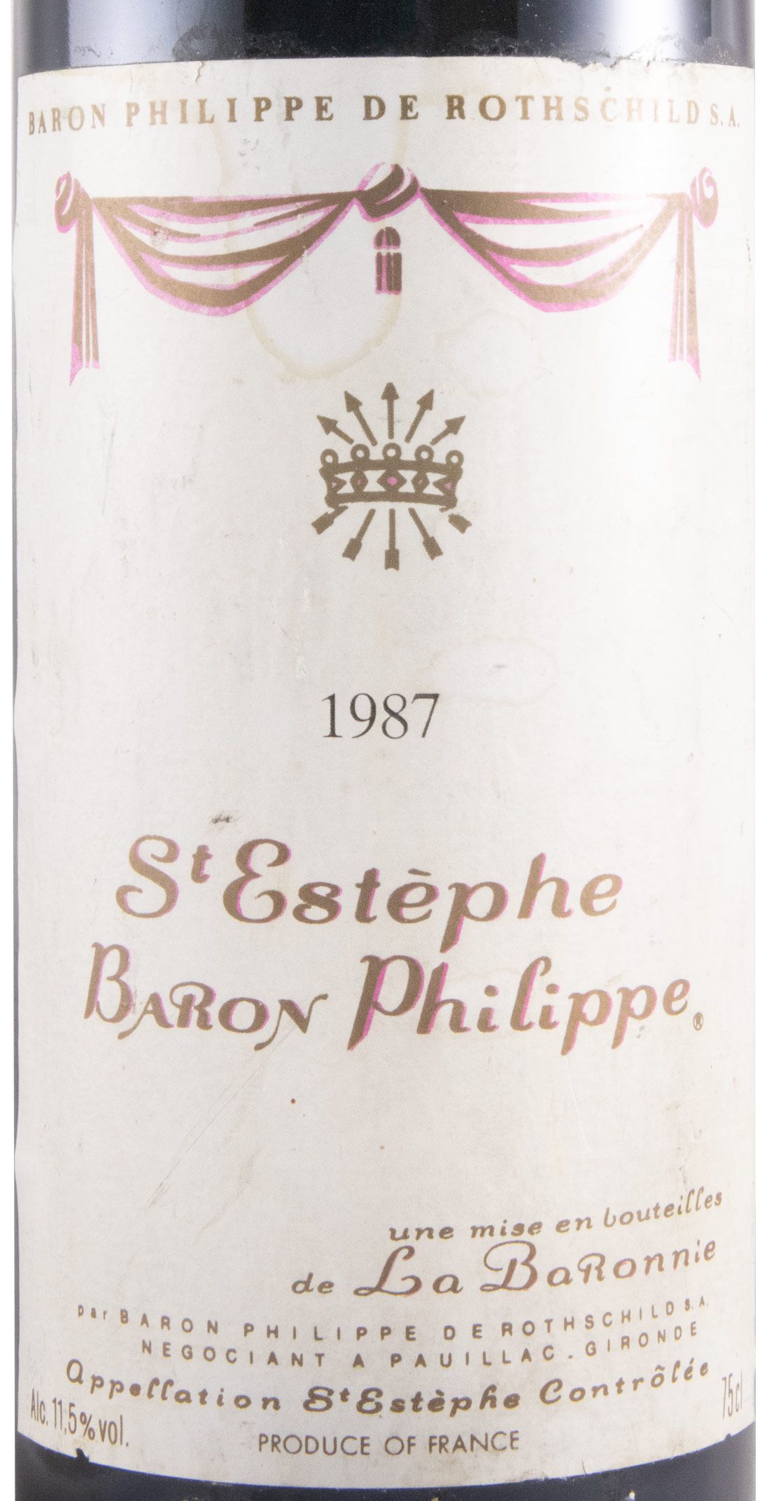 1987 Baron Philippe Rothschild La Baronnie Saint-Estèphe red