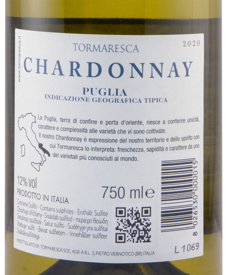 2020 Tormaresca Chardonnay white