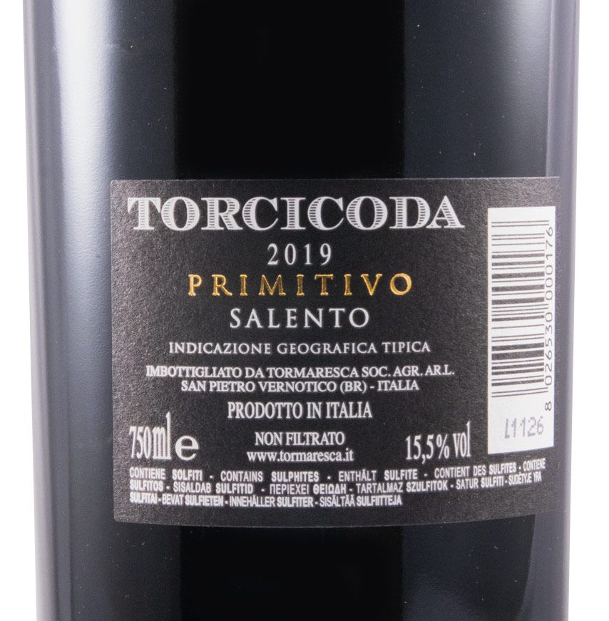 2019 Tormaresca Torcicoda Primitivo Salento tinto