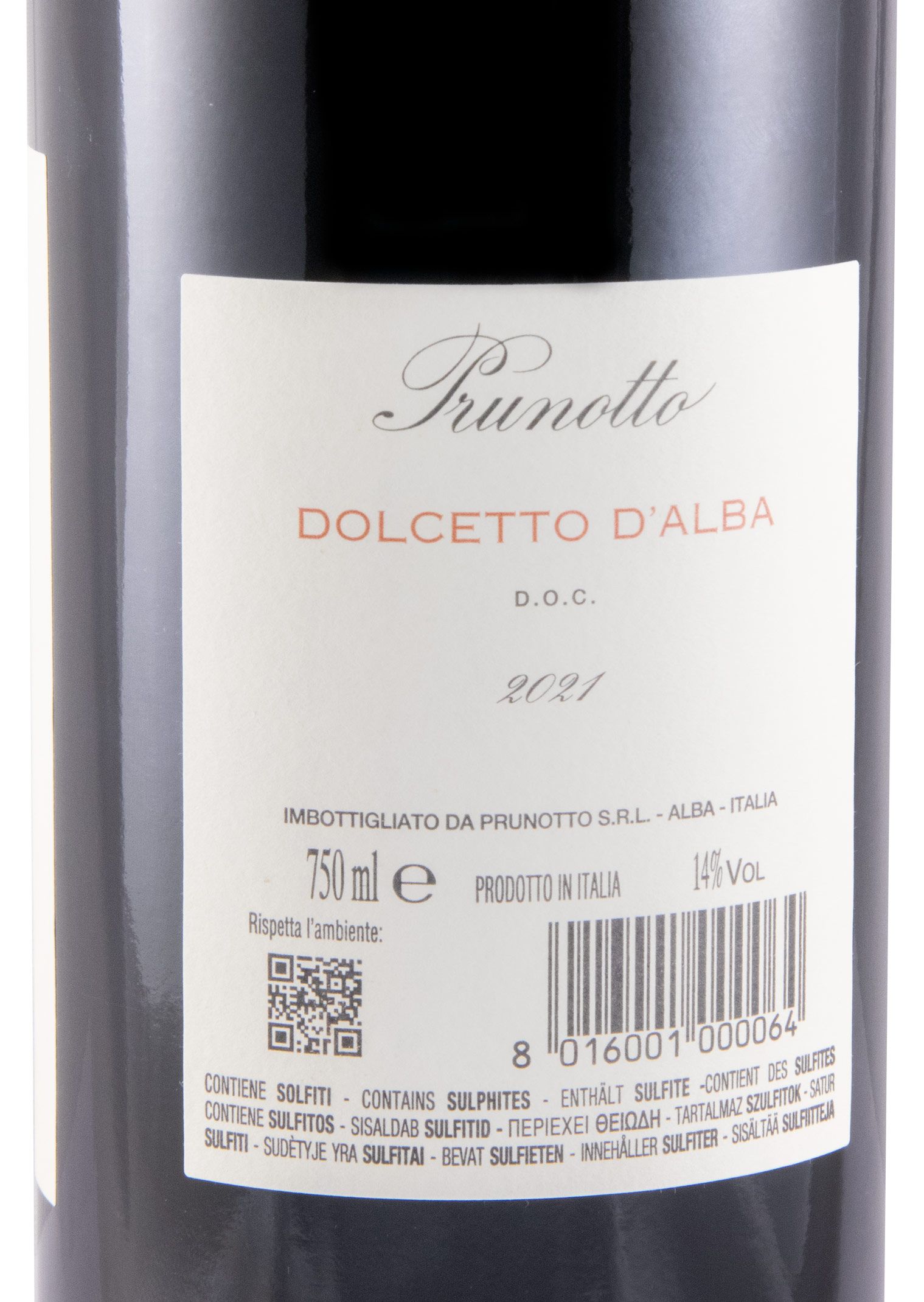 2021 Prunotto Dolcetto d'Alba tinto