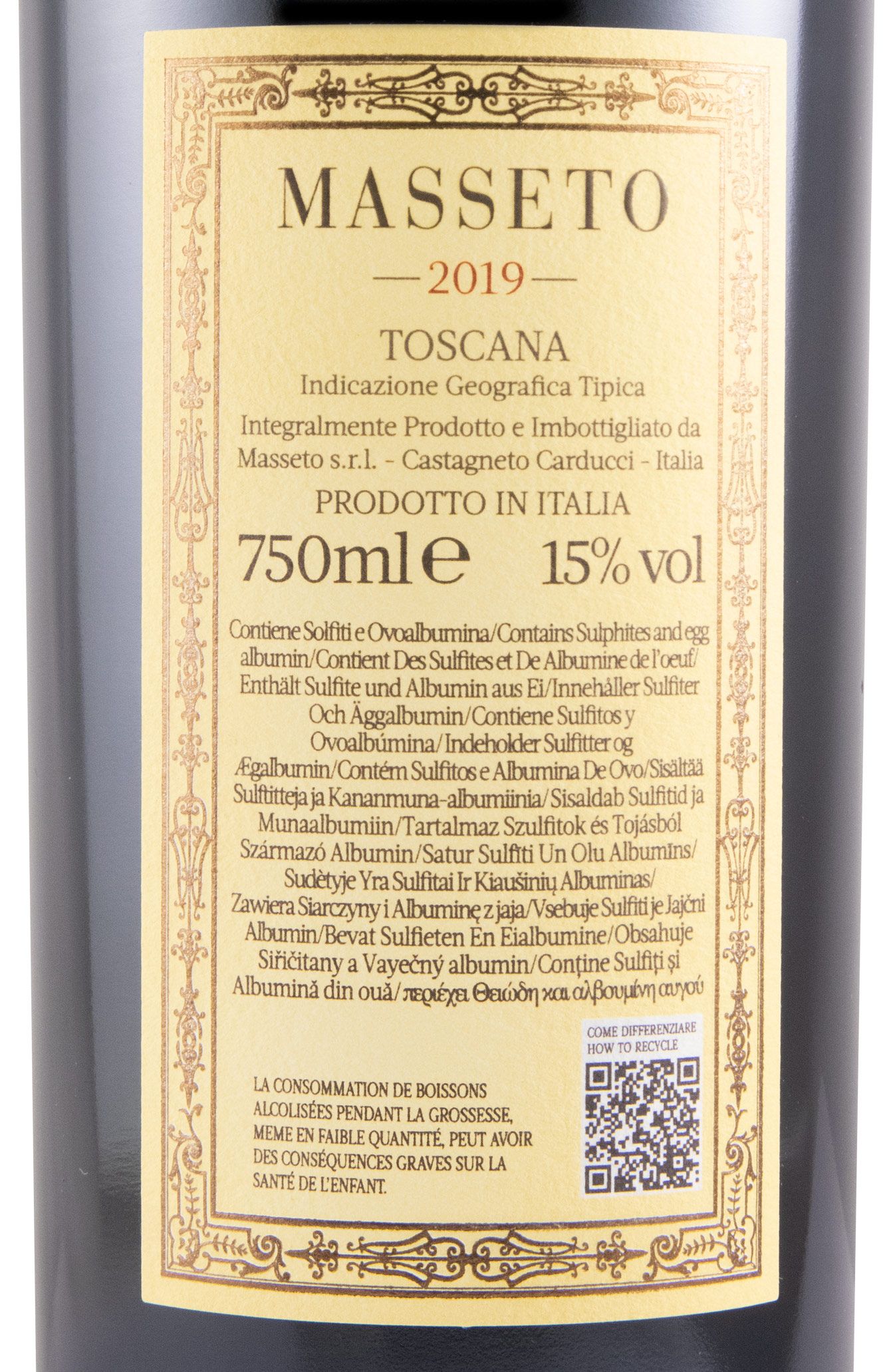 2019 Masseto tinto