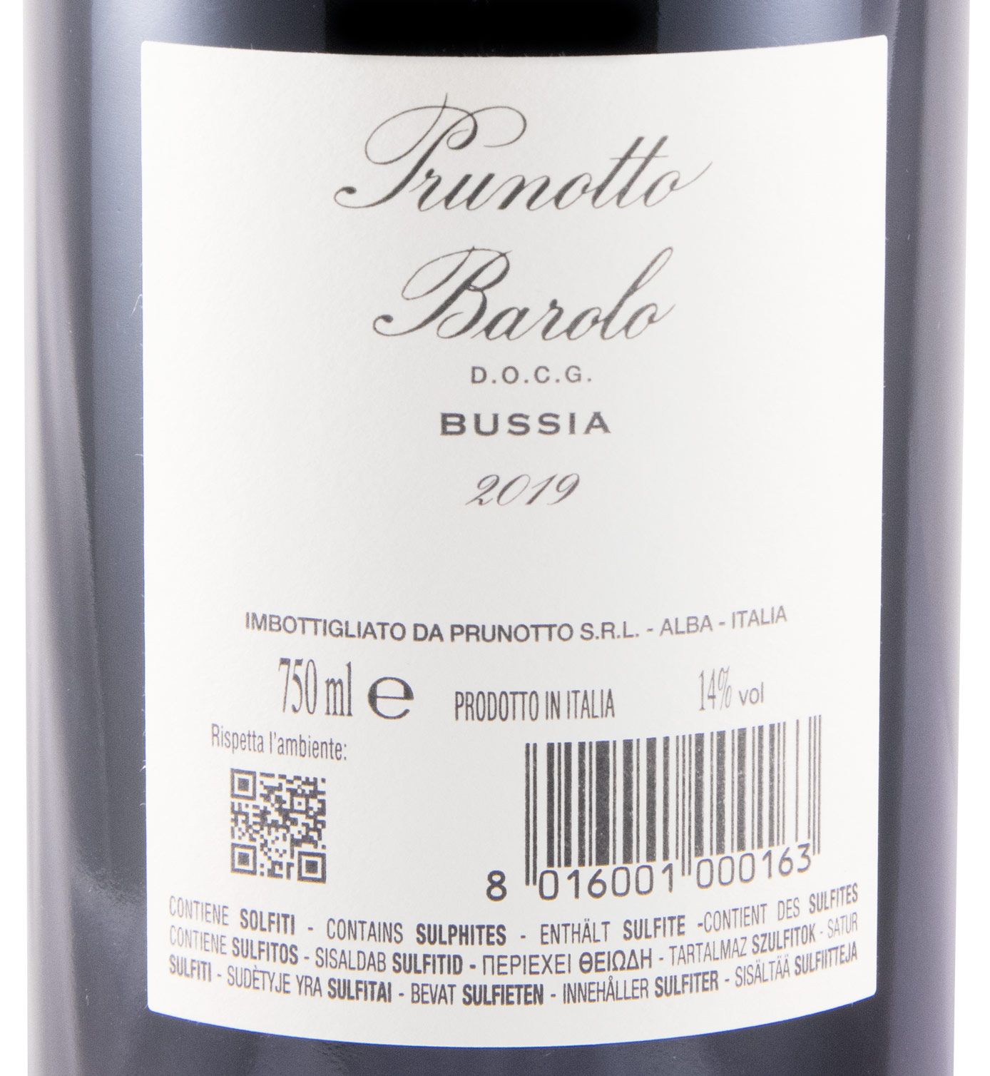 2019 Prunotto Bussia Barolo tinto