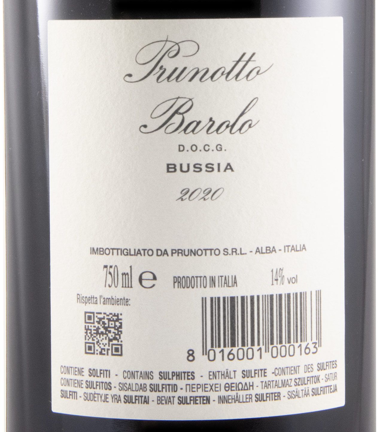 2020 Prunotto Bussia Barolo tinto