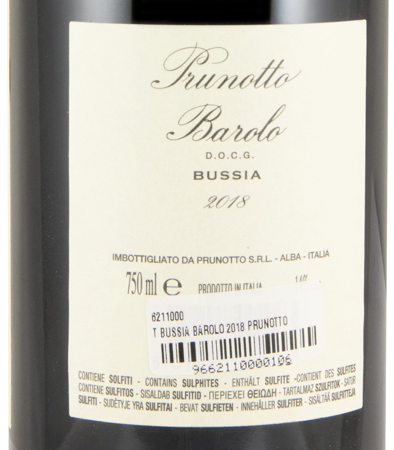 2018 Prunotto Bussia Barolo tinto