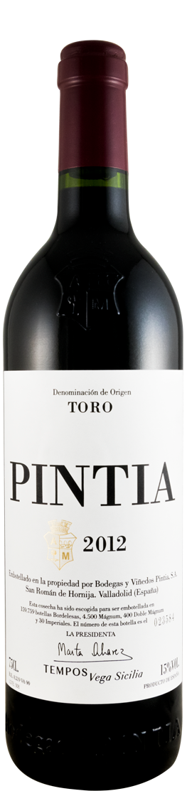 2012 Pintia Toro red