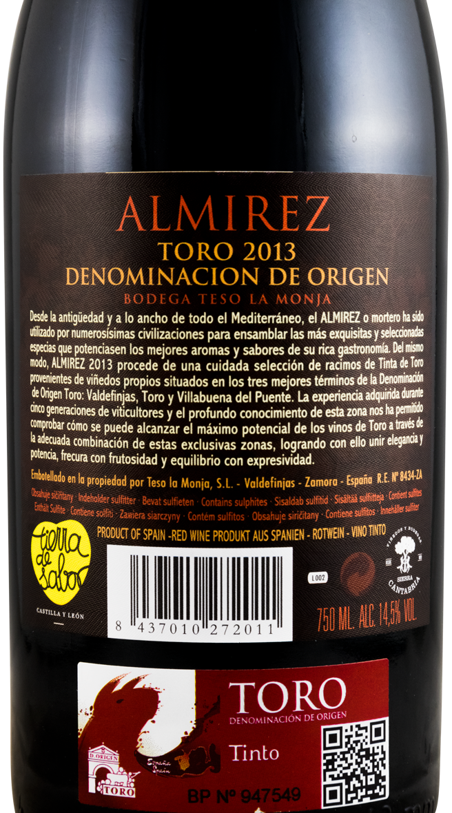 2013 Almirez Toro tinto