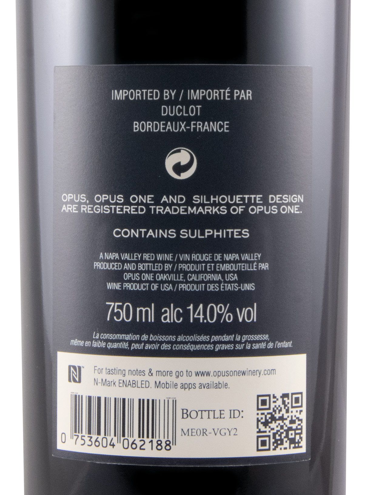 2018 Opus One Napa Valley tinto